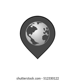 Grey World Location Icon Stock Vector (Royalty Free) 512330122 ...