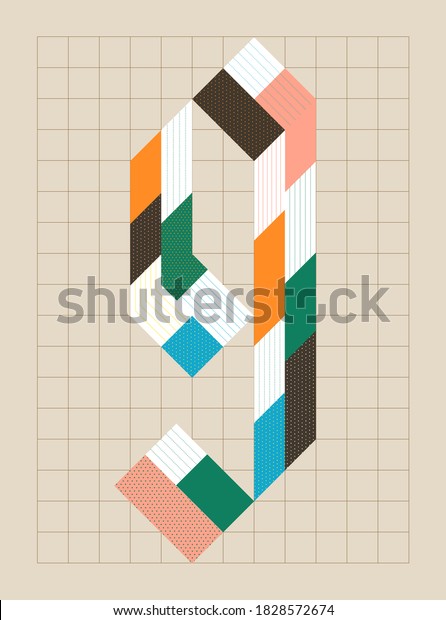 Grid Based Lettering Design Lowercase G Stock Vector (Royalty Free ...