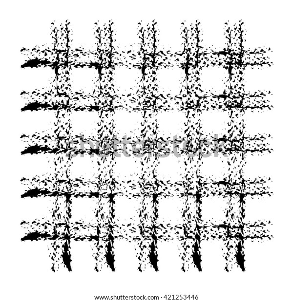 Grid Crossing Horizontal Vertical Lines Traces Stock Vector (Royalty ...