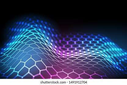 Grid Honeycomb Network Concept Colorful Vector Stock Vector (Royalty ...