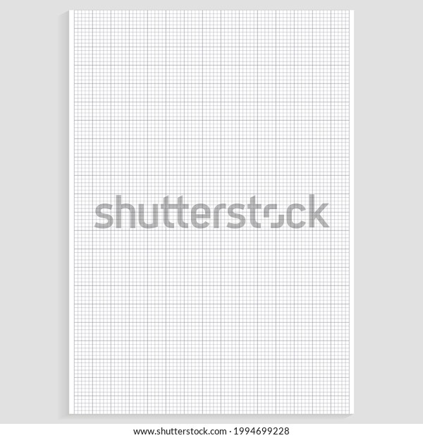 Grid Paper Realistic Blank Lined Paper Stock Vector (Royalty Free ...