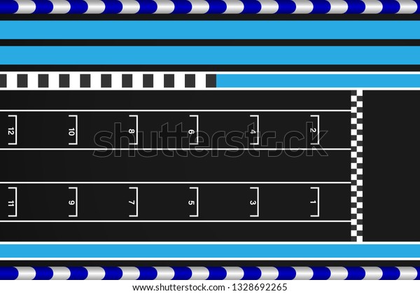 Grid Race Start Line Car Track Stock Vector (Royalty Free) 1328692265