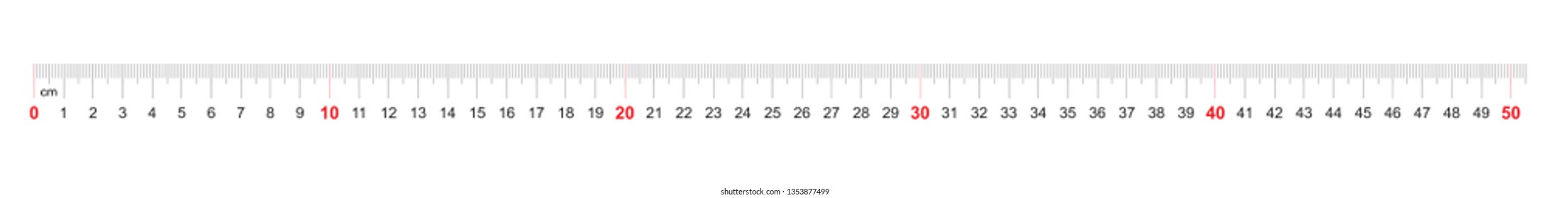 Grid Ruler 500 Millimeters 50 Centimeters Stock Vector (Royalty Free ...