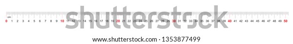 Grid Ruler 500 Millimeters 50 Centimeters Stock Vector (Royalty Free ...