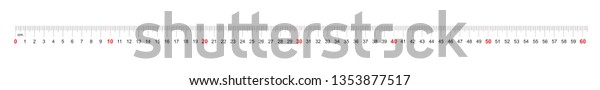 Grid Ruler 600 Millimeters 60 Centimeters Stock Vector (Royalty Free ...