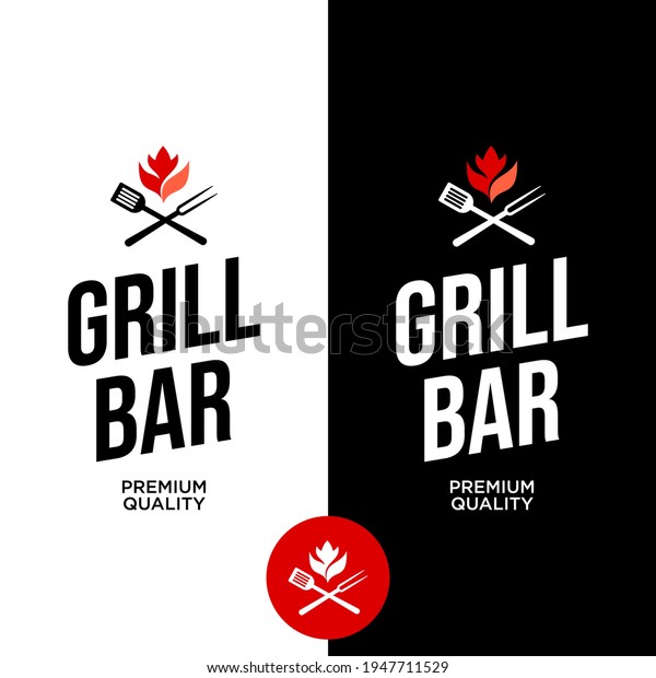 Grill Bar Logo Modern Label Graphic Stock Vector (Royalty Free) 1947711529