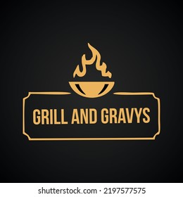 Grill Gravy Logo Vector Design Perfect Stock Vector (Royalty Free ...