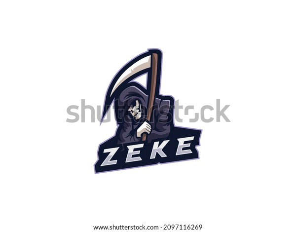 Grim Reaper Vector Logo Death Skeleton Stock Vector (Royalty Free ...