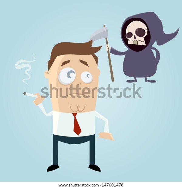 Grim Reaper Waiting Smoker Stock Vector (Royalty Free) 147601478 ...