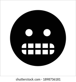 Grimacing Face Emoji Icons Vector Stock Vector (Royalty Free ...