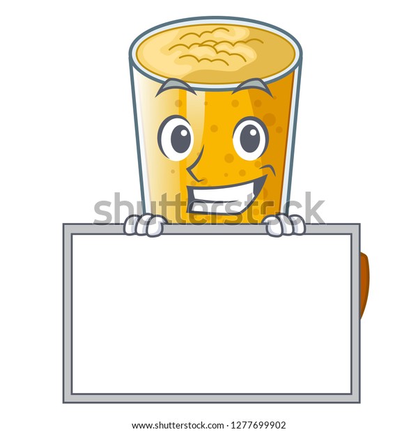 Grinning Board Lassi Mango Cartoon Glass Stock Vector (Royalty Free ...