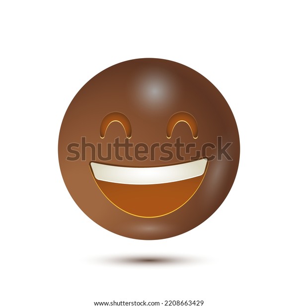 Grinning Face Smiling Eyes Happy Face Stock Vector (Royalty Free ...