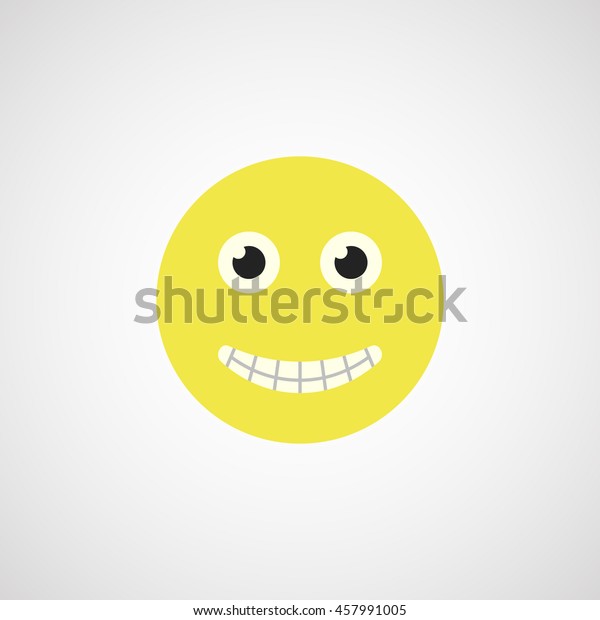 Grinning Smiley Smiling Emoji Showing Teeth 스톡 벡터(로열티 프리) 457991005 ...