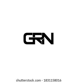 Grn Letter Original Monogram Logo Design Stock Vector (Royalty Free ...
