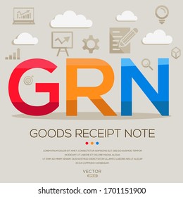 Grn Mean Goods Receipt Note Letters Stock Vector (Royalty Free ...
