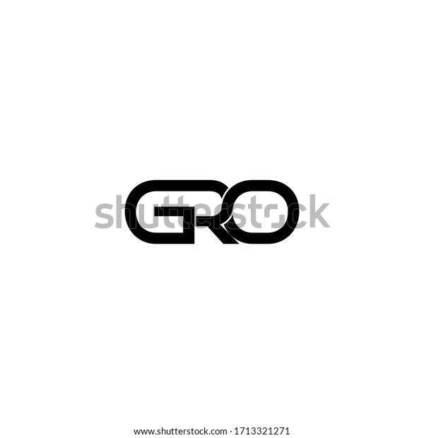 Gro Letter Original Monogram Logo Design Stock Vector (Royalty Free ...