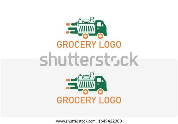 Grocery Delivery Logo Design Vector Stock Vector (Royalty Free) 1649422300