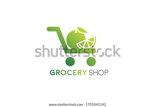 grocery logo design vector template