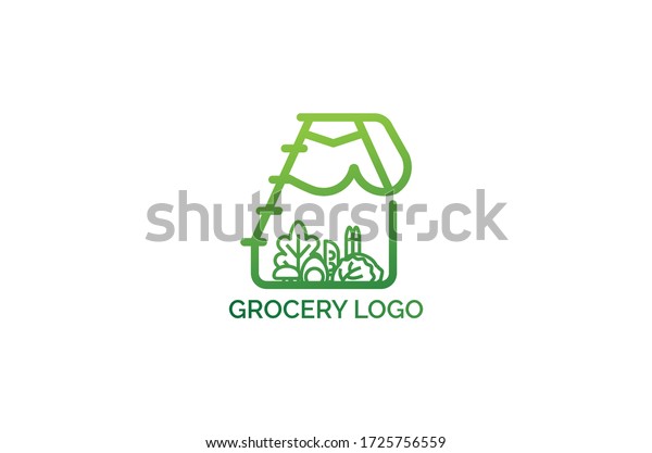 Grocery Shop Logo Design Vector Icon Stock Vector (Royalty Free ...
