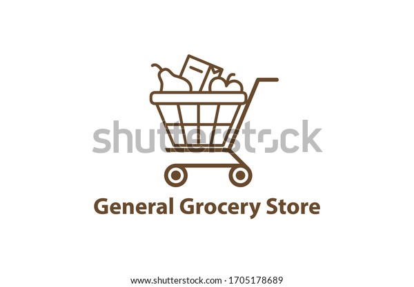 grocery store logo design template for your business