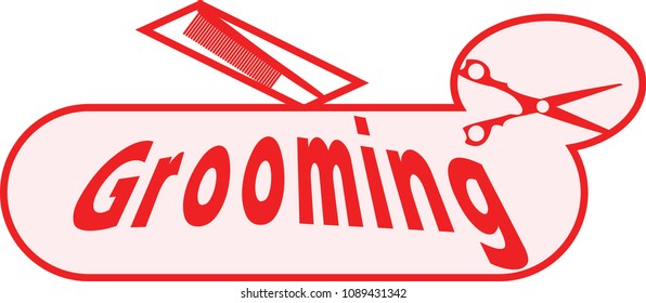 Grooming Salon Logo Stock Vector (Royalty Free) 1089431342 | Shutterstock