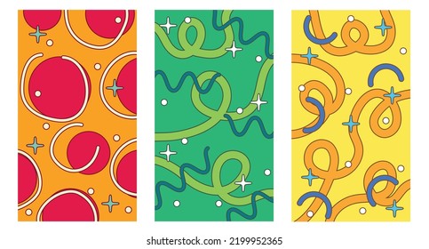 Groovy Background Easy Editable Color Social Stock Vector (Royalty Free ...