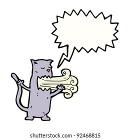 Cartoon Cat Burping Stock Vector (Royalty Free) 124028062