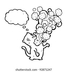 Gross Burping Cat Cartoon Stock Vector (Royalty Free) 92871247