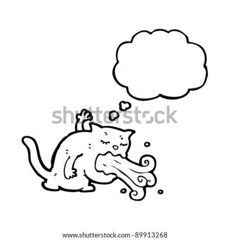 Gross Vomiting Cat Cartoon Stock Vector (Royalty Free) 89913268 ...