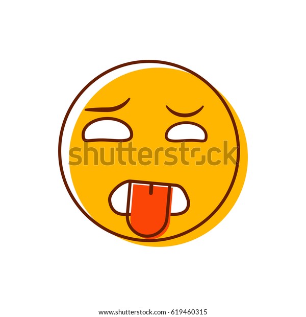 Grossed Out Crazy Emoticon Vector Smiley Stock Vector (Royalty Free ...
