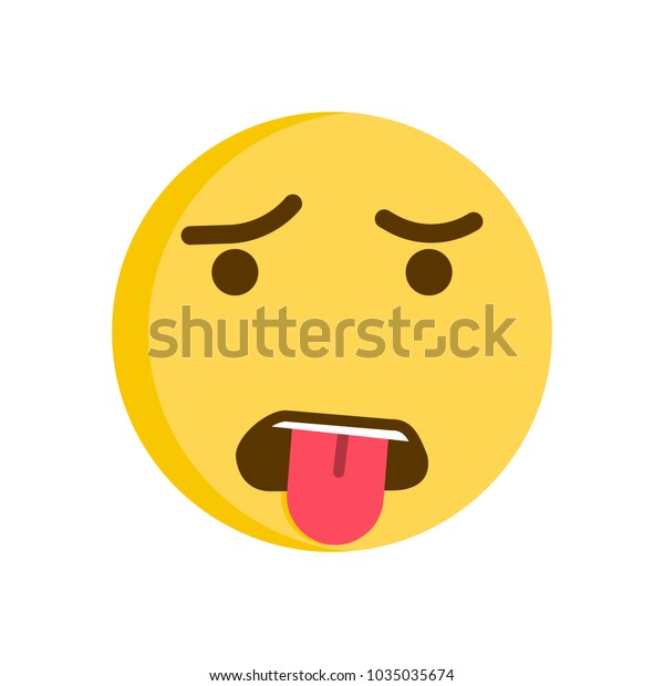 Grossed Out Emoticon Vector Smiley Emoji Stock-vektor (royaltyfri ...