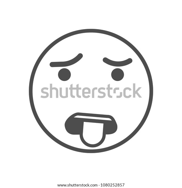 Grossed Out Emoticon Vector Smiley Emoji: เวกเตอร์สต็อก (ปลอดค่า ...