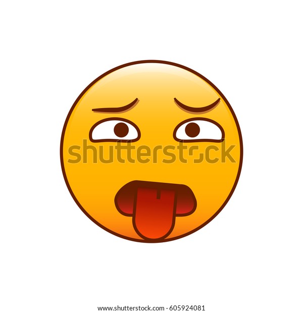 Grossed Out Emoticon Vector Smiley: vector de stock (libre de regalías ...