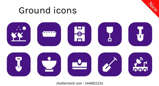 Ground Icon Set 10 Filled Ground Stock Vector (Royalty Free) 1446821216 ...