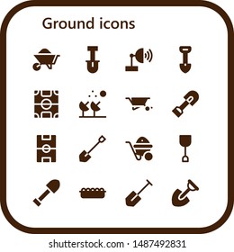 Ground Icon Set 16 Filled Ground Stock Vector (Royalty Free) 1487492831 ...