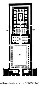 Temple Edfu Floor Plan Ancient Egyptian: Vector có sẵn (miễn phí bản ...