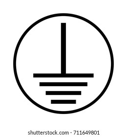 Vektor Stok Grounding Symbol (Tanpa Royalti) 711649801