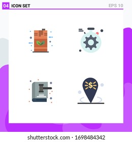 Group 4 Modern Flat Icons Set Stock Vector (Royalty Free) 1698484342 ...