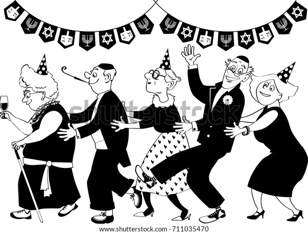 Group Active Seniors Dancing Conga Line: เวกเตอร์สต็อก (ปลอดค่า ...