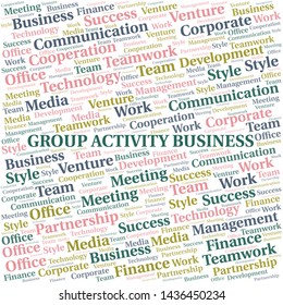 Group Activity Business Word Cloud Collage Stock Vector (Royalty Free ...