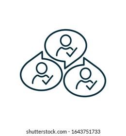 Vector Illustration Set Office Relationship Icons Stock Vector (Royalty ...