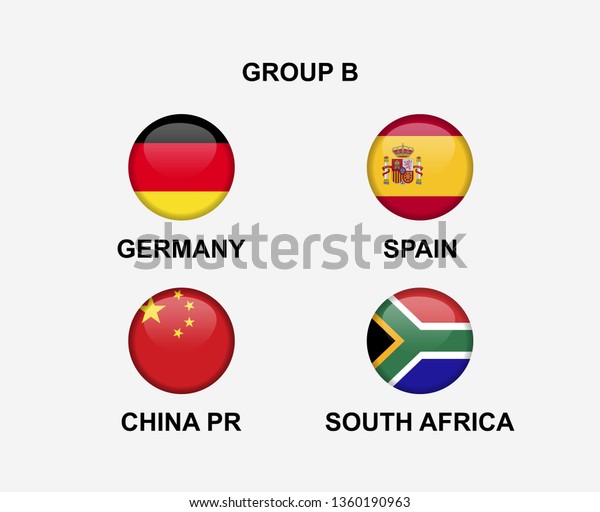 Group B Nation Flag Badge Icon Stock Vector (Royalty Free) 1360190963 ...