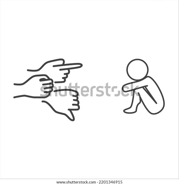 Group Bullying Icon Bully Persecution Harassment: เวกเตอร์สต็อก (ปลอด ...