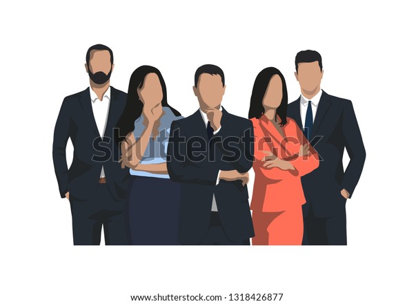 Group Business People Isolated Vector Iilustration Stock Vector ...