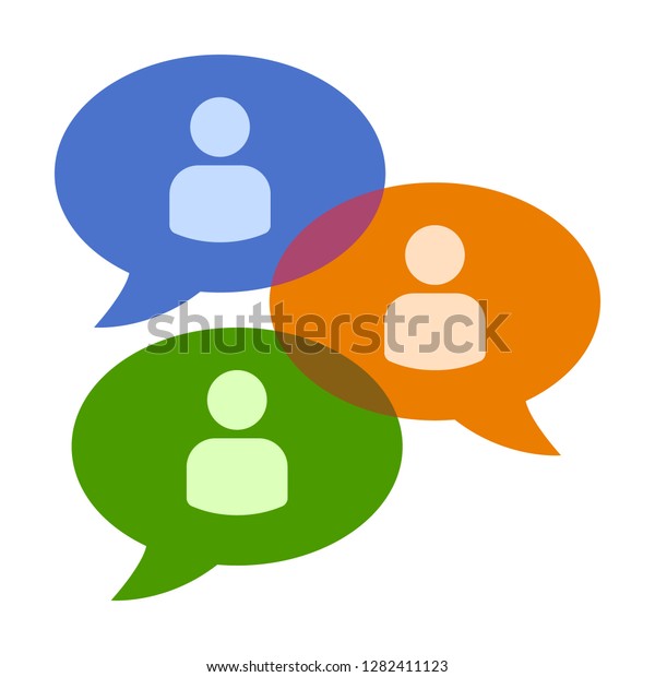 Group Chat Bubbles Forum Discussion Multiple Stock Vector (Royalty Free ...