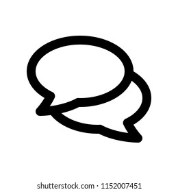 Conversation Chat Icon Black White Stock Illustration 1399736570