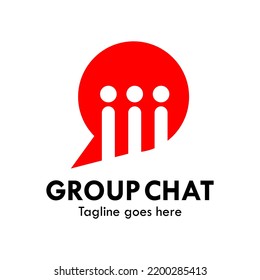 Group Chat Logo Template Illustration Stock Vector (Royalty Free ...