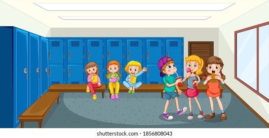 Vektor Stok Kids Cartoons Design School Education Lesson (Tanpa Royalti ...