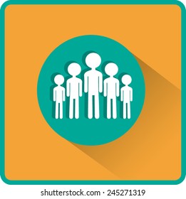 Group Children Flat Vector Icon Stock Vector (Royalty Free) 245271319