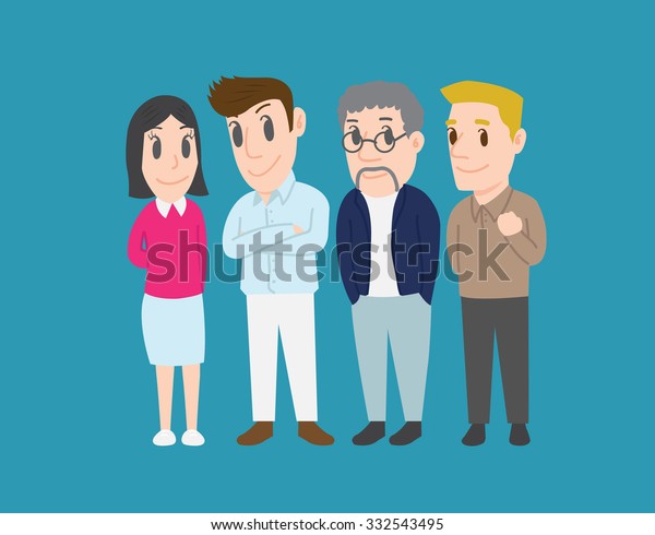 Group Colleagues New Generation Employee Different Stock Vector ...